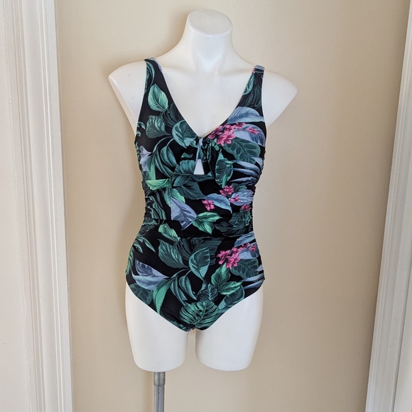 Kona Sol | Swim | Nwt Kona Sol Black With Pink Green And Blue Swim Suit ...